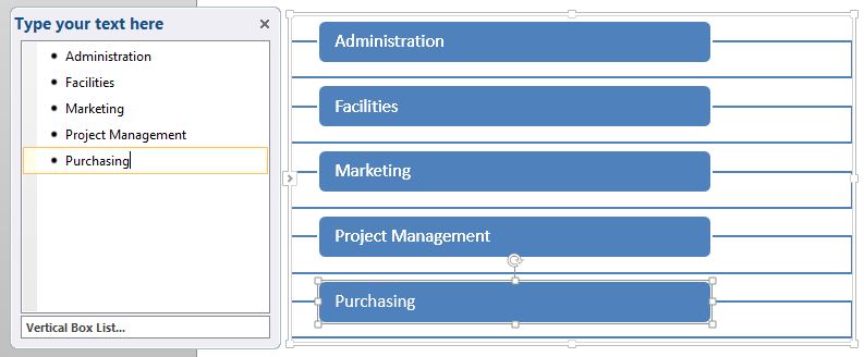 Word: Convert a Bulleted List to SmartArt