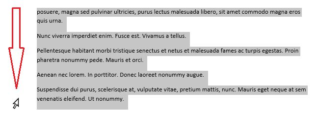 Word: Quick Text Selection Methods
