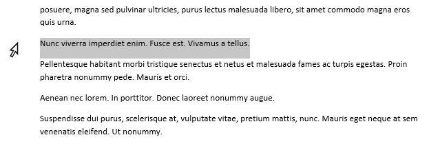 Word: Quick Text Selection Methods