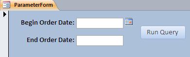 Create an Interactive Access Form to Filter a Query by Date Range