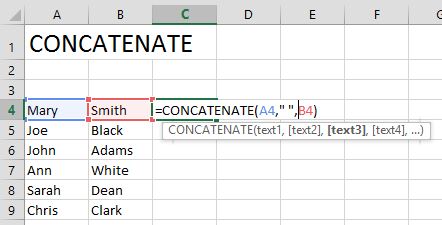 Excel: Use Flash Fill, Concatenate and Text to Columns