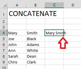 Excel: Use Flash Fill, Concatenate and Text to Columns