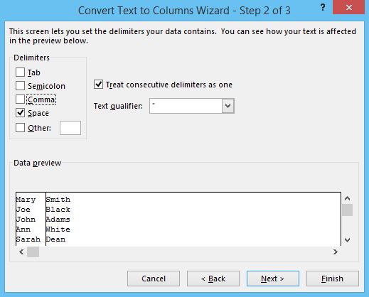 Excel: Use Flash Fill, Concatenate and Text to Columns