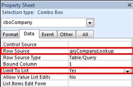 Creating a Drop-Down Parameter in Access 2010