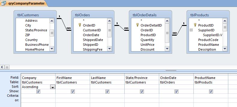 Creating a Drop-Down Parameter in Access 2010