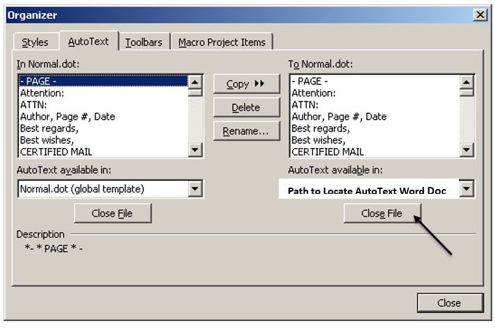 How to Migrate Microsoft Word 2003 AutoText Entries into Word 2010