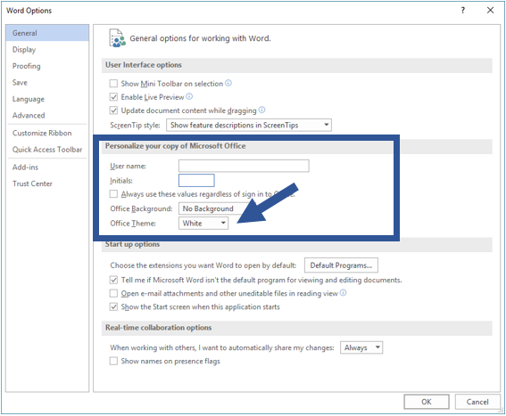 Change the Look of Office 2016 Using Microsoft Office Themes