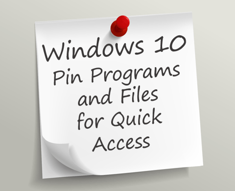 Pin to Taskbar for Easy Access to Apps and Files