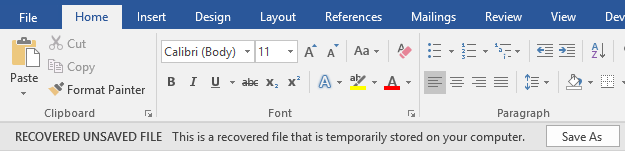 How to Recover an Unsaved Word Document